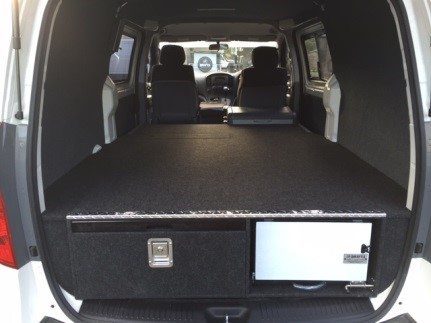 VAN FITOUTS - EXAMPLE #6 - OPTION 2 - FOLD DOWN LEGS - Drifta Camping & 4WD