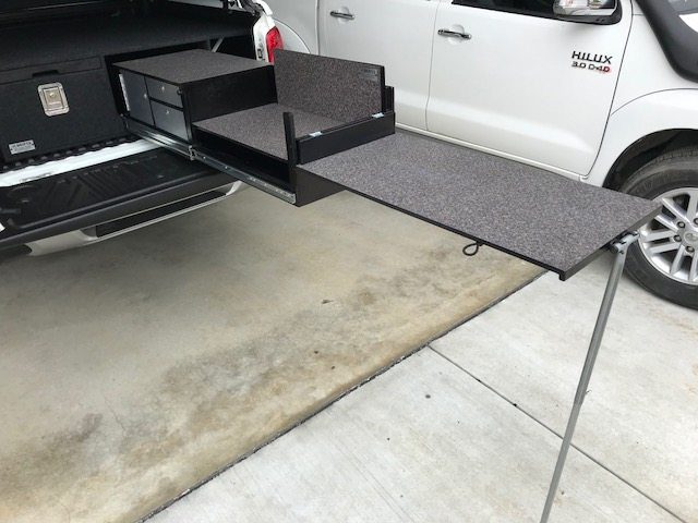 DUAL CAB #3 - KITCHEN / DRAWER / TABLE PACKAGE $3595 - Drifta Camping & 4WD