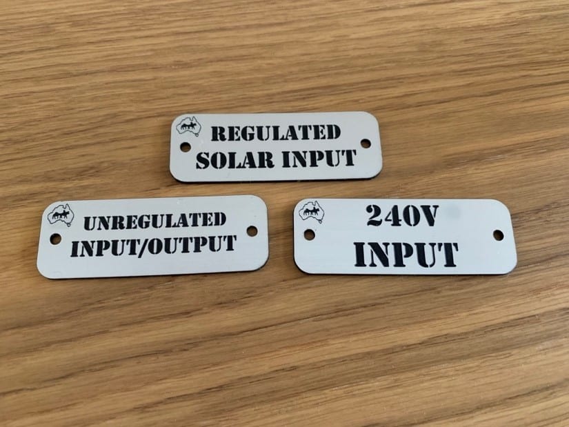 12V Labels 70X25Mm - Drifta Camping & 4WD