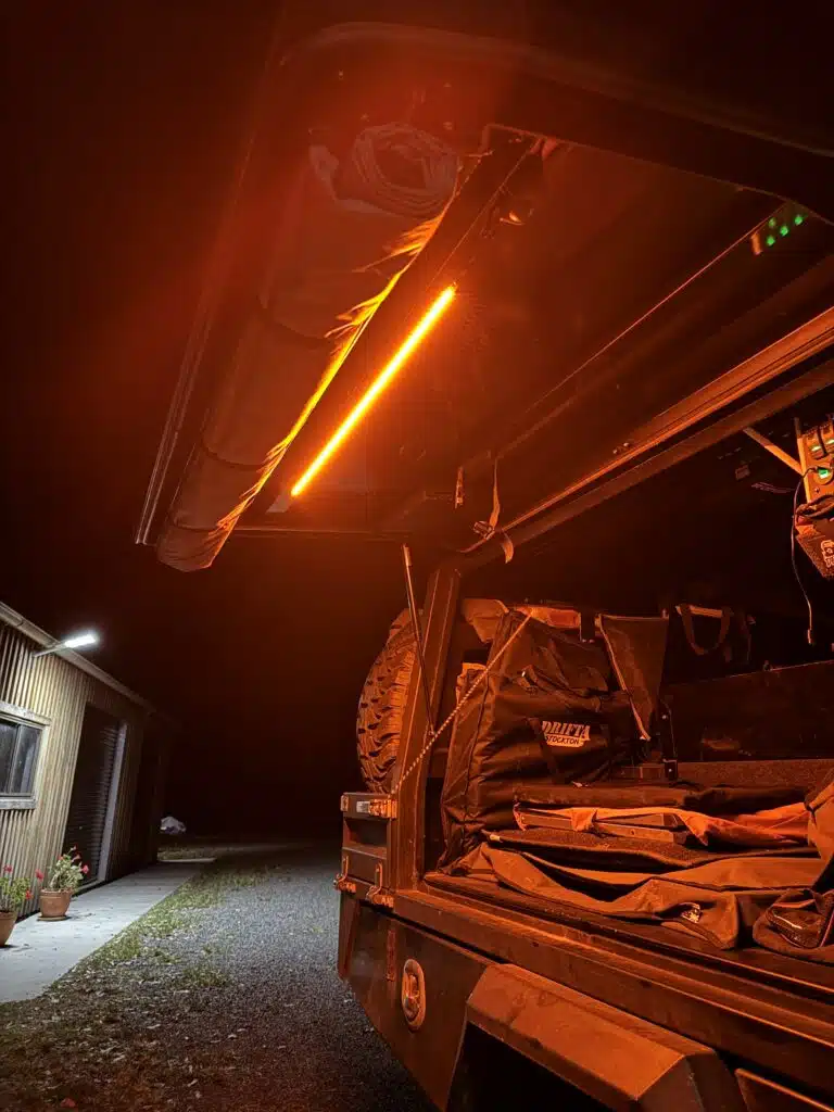 Magnetic LED Light Strips- Dimmable 3 Colour - Red, Orange, White ...